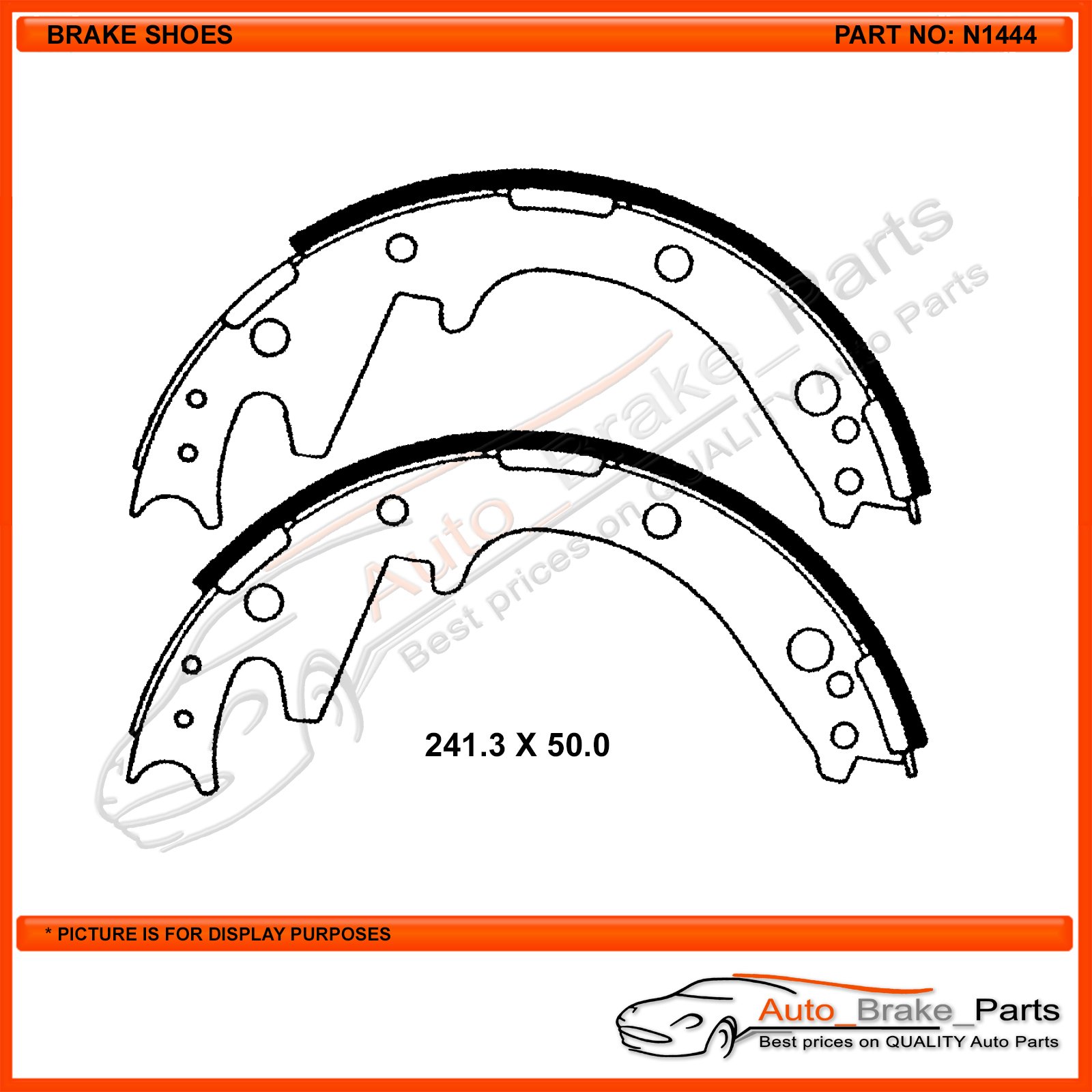 CBA Rear Brake Shoes for MITSUBISHI L200 EXPRESS MA 2 0L 4X2 - N1444 ...