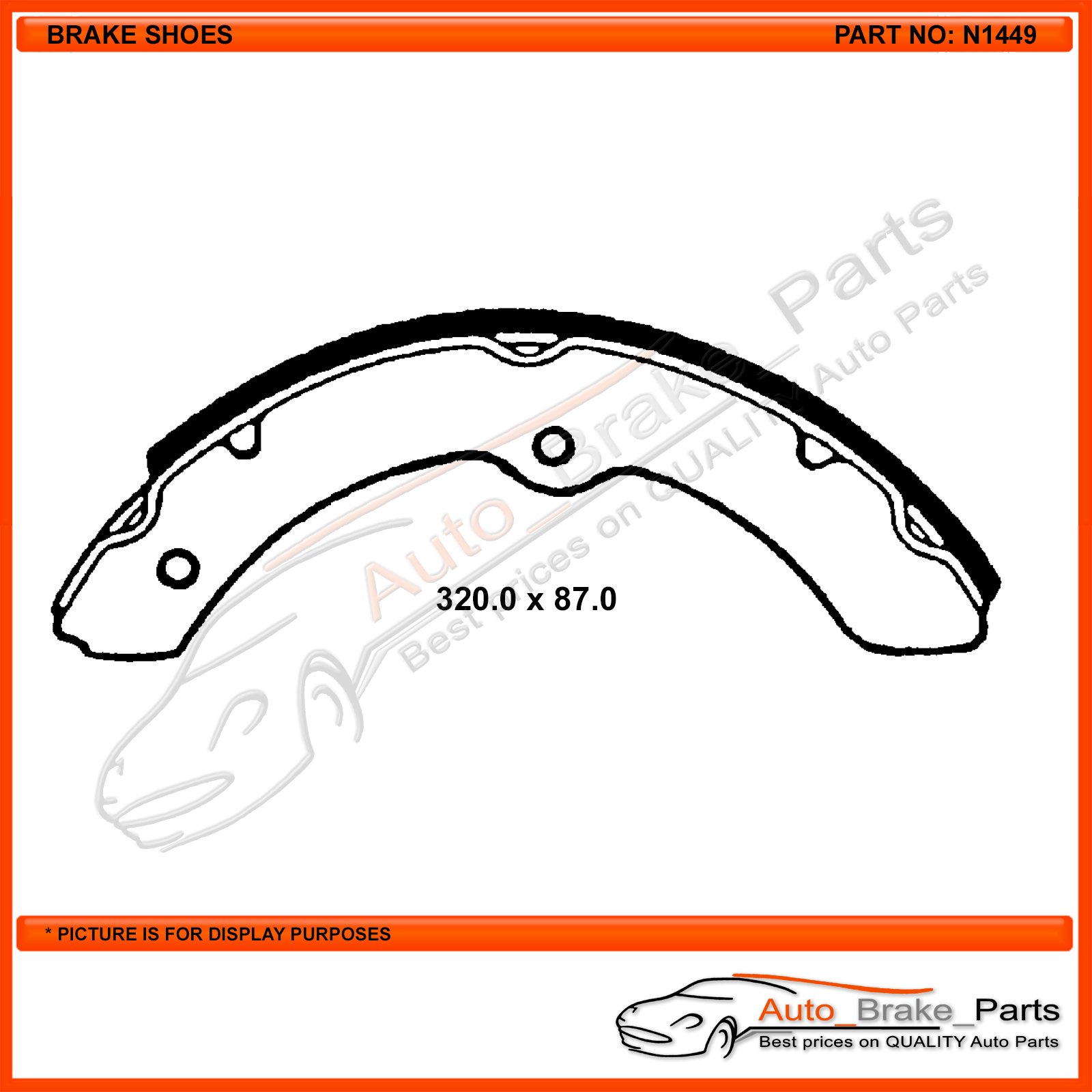 CBA Rear Brake Shoes for TOYOTA COASTER RB20 BB20 - N1449 - Auto Brake ...